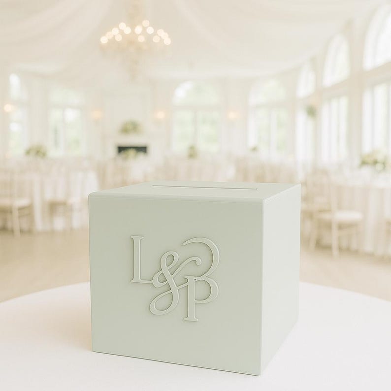 Personalized Acrylic Card Box With Lock + Key, Wedding Card Box, Money ...