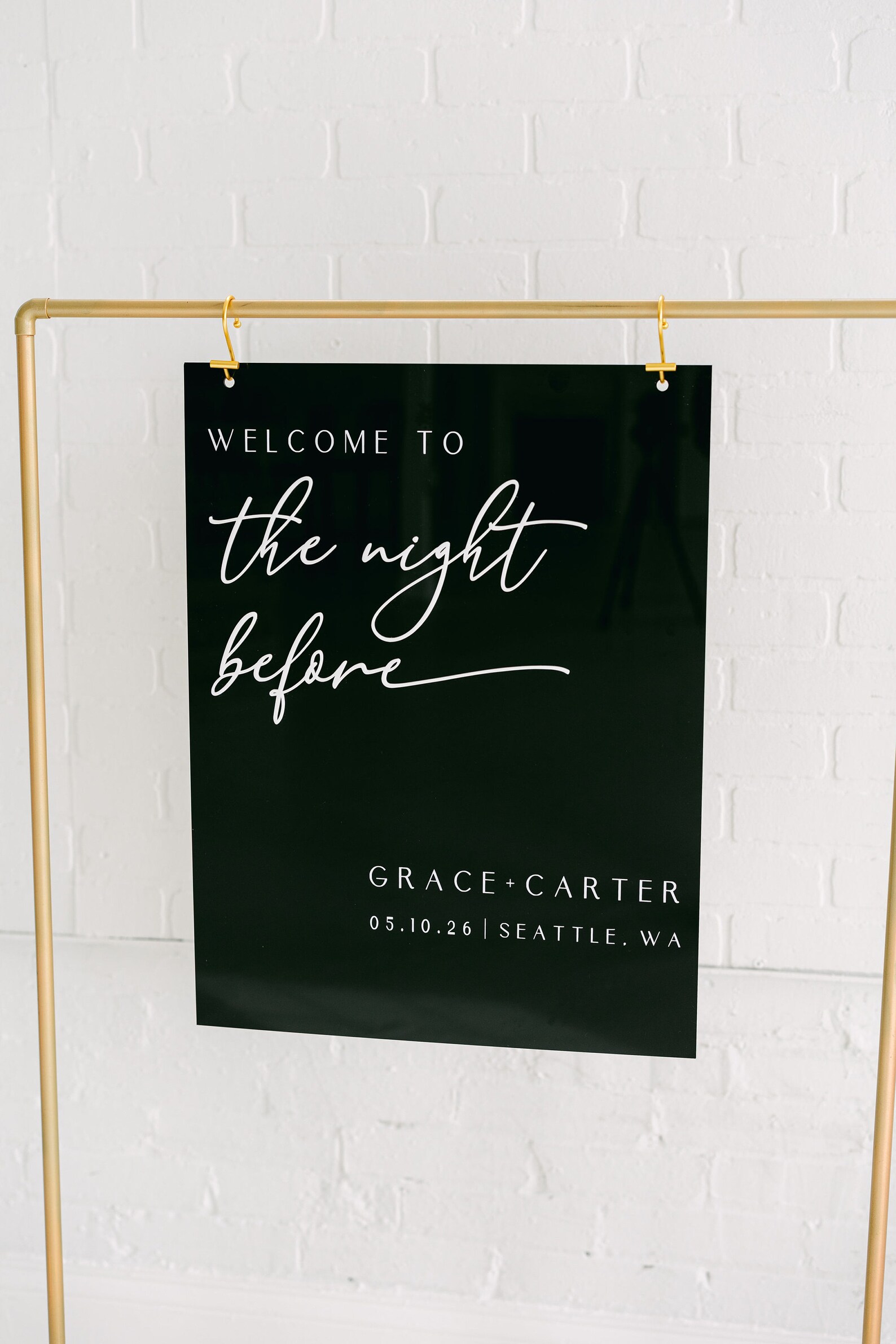 The Night Before Sign With Raised Text | Large Acrylic Sign | Custom ...