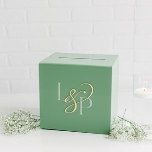 Acrylic Card Box With Lock + Key | Personalized Raised Text Card Box ...
