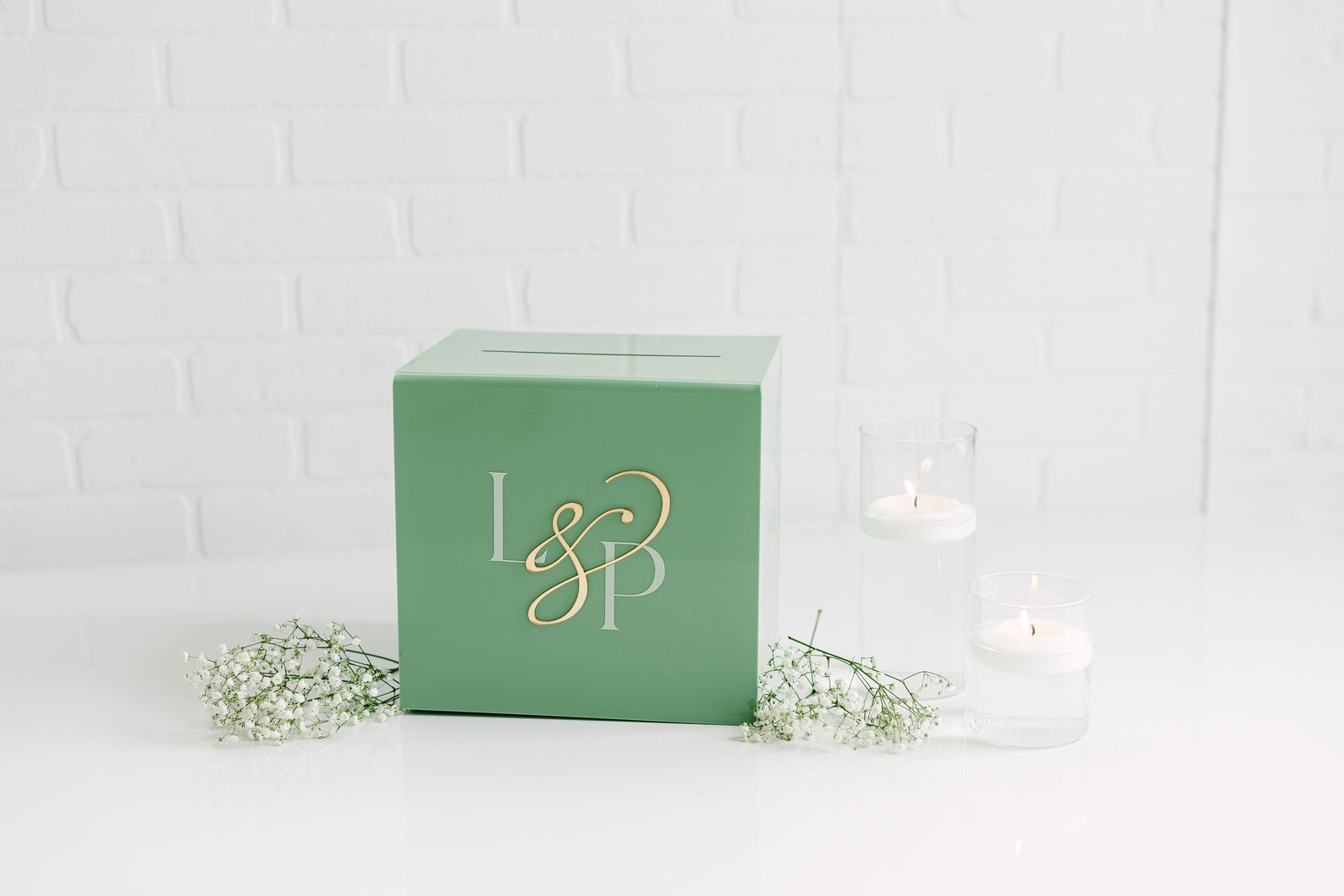 Acrylic Card Box With Lock + Key | Personalized Raised Text Card Box ...
