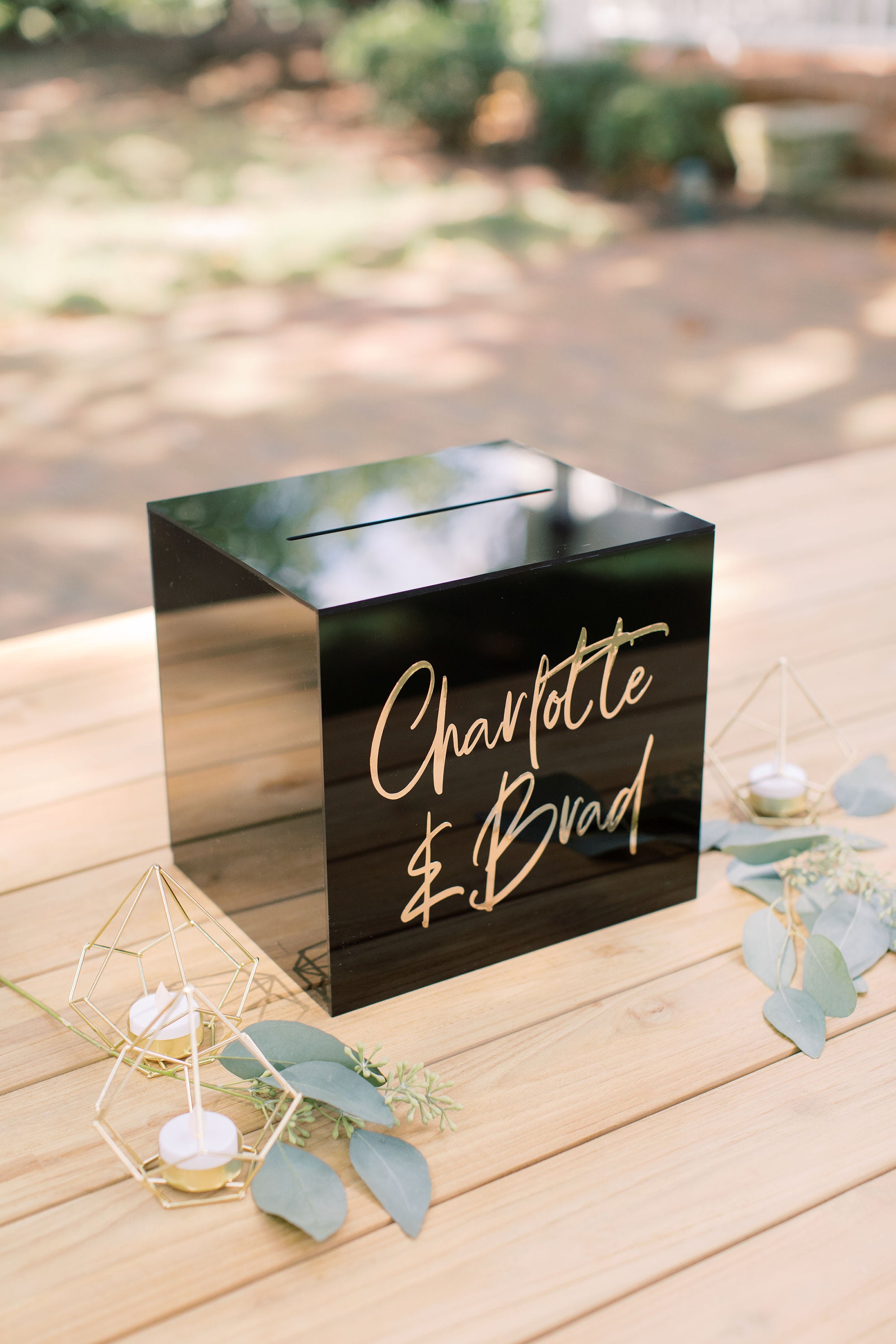 Paper & Party Supplies Custom Wedding Card Box Card Holder Wedding ...
