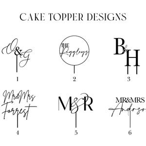Acrylic Wedding Cake Topper | Personalized Wedding Cake Topper | Script ...