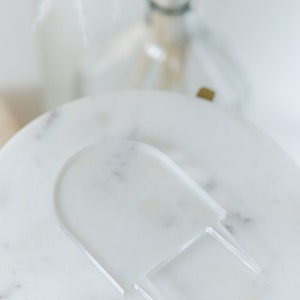 Painted Acrylic Arched Cake Topper Personalized Wedding - Etsy