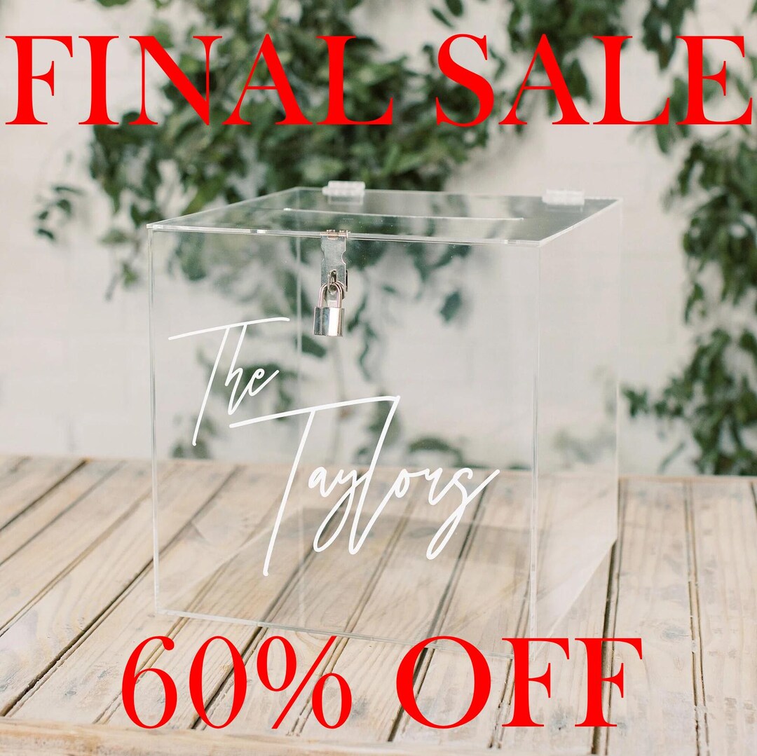 Personalized Acrylic Card Box | Raised Text Card Box | 3D Pop Out Text ...