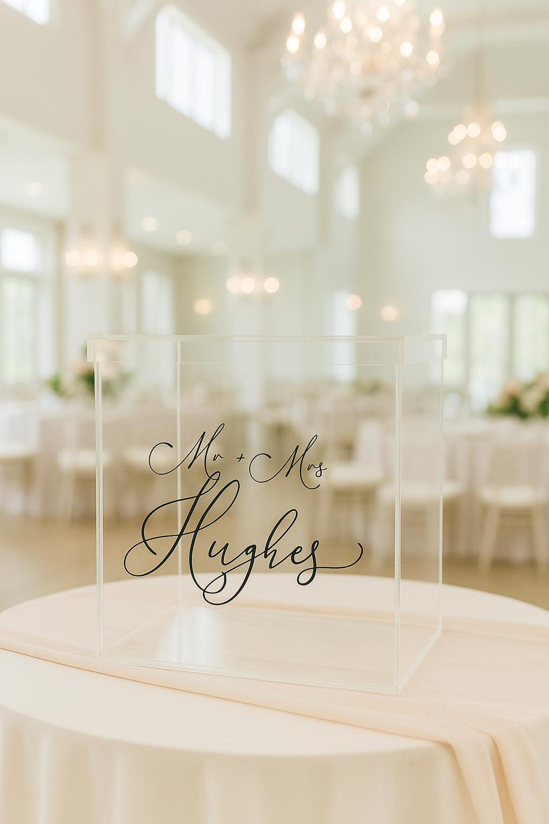 Personalized Wedding Card Box | Personalized Raised Text Card Box | 3D ...