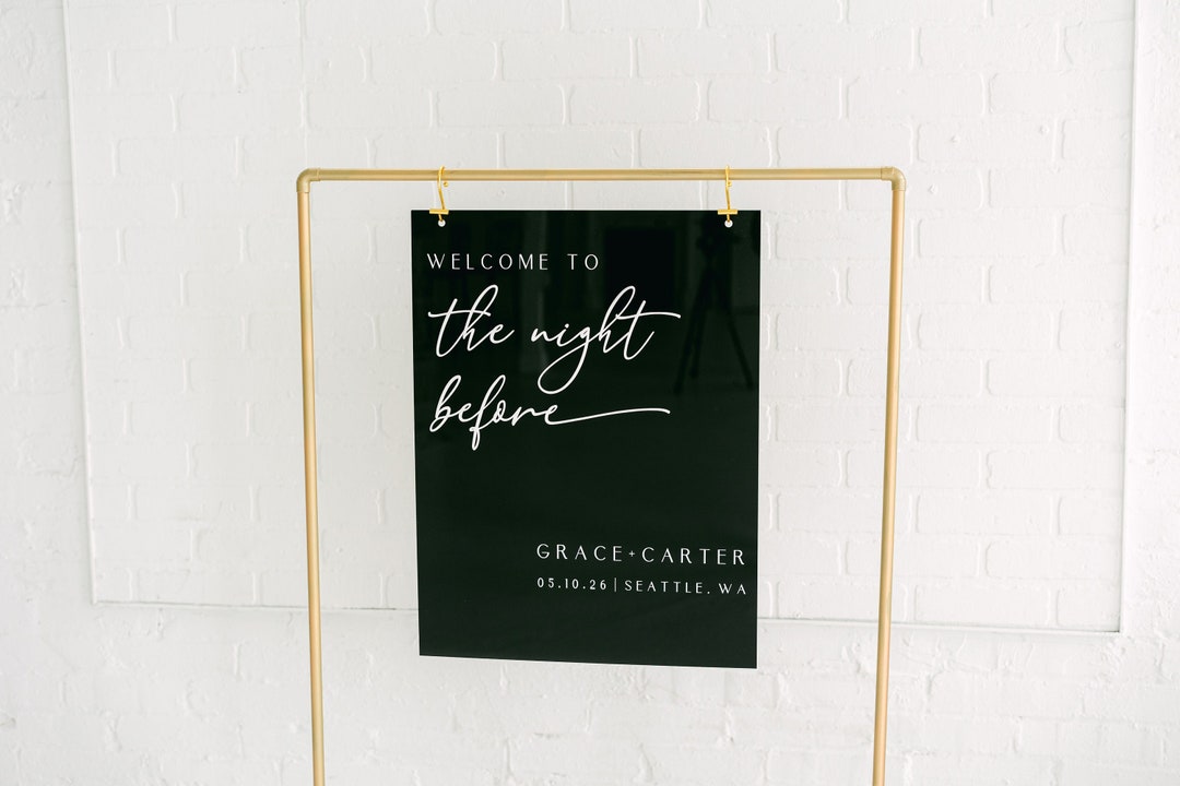 The Night Before Sign With Raised Text | Large Acrylic Sign | Custom ...