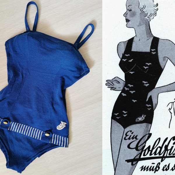1940s Swimsuit - Etsy
