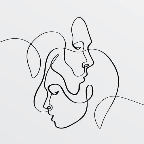 Abstract Woman Face Svg Single Line Art Svg Girls Face Tattoo | Etsy