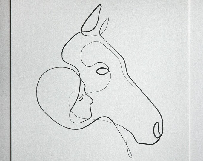 Original Hand Signed Artwork by With One Line Minimal - Etsy