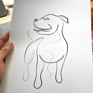 Staffordshire Bull Terrier | Staffy Art Print | Pitbull Dog Portrait ...