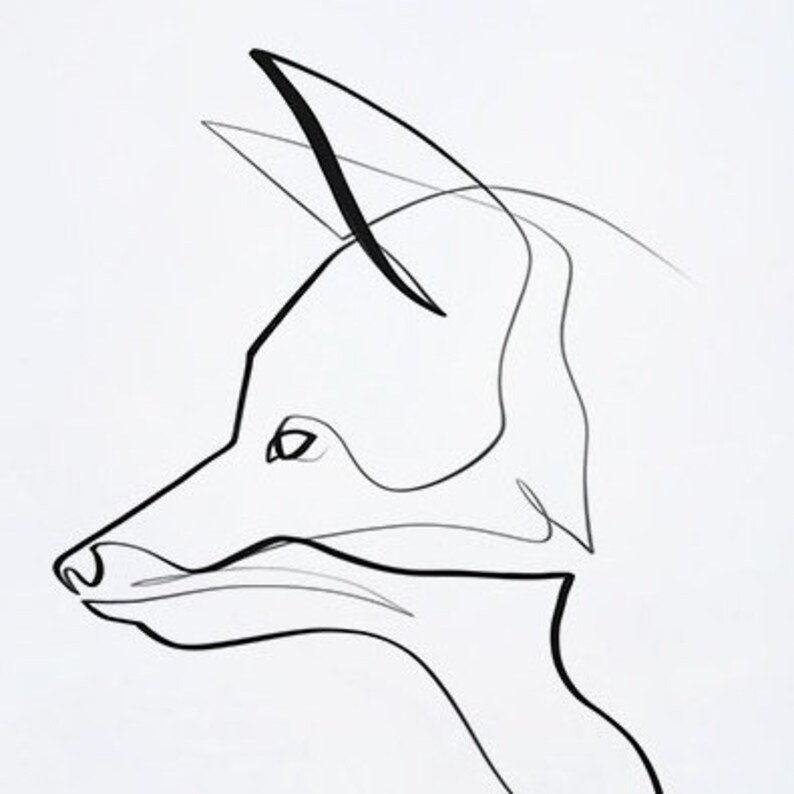 Minimal Fox Art Digital Download Printable Fox Fox Wall - Etsy Minimal Fox Art Digital Download Printable Fox Fox Wall - Etsy