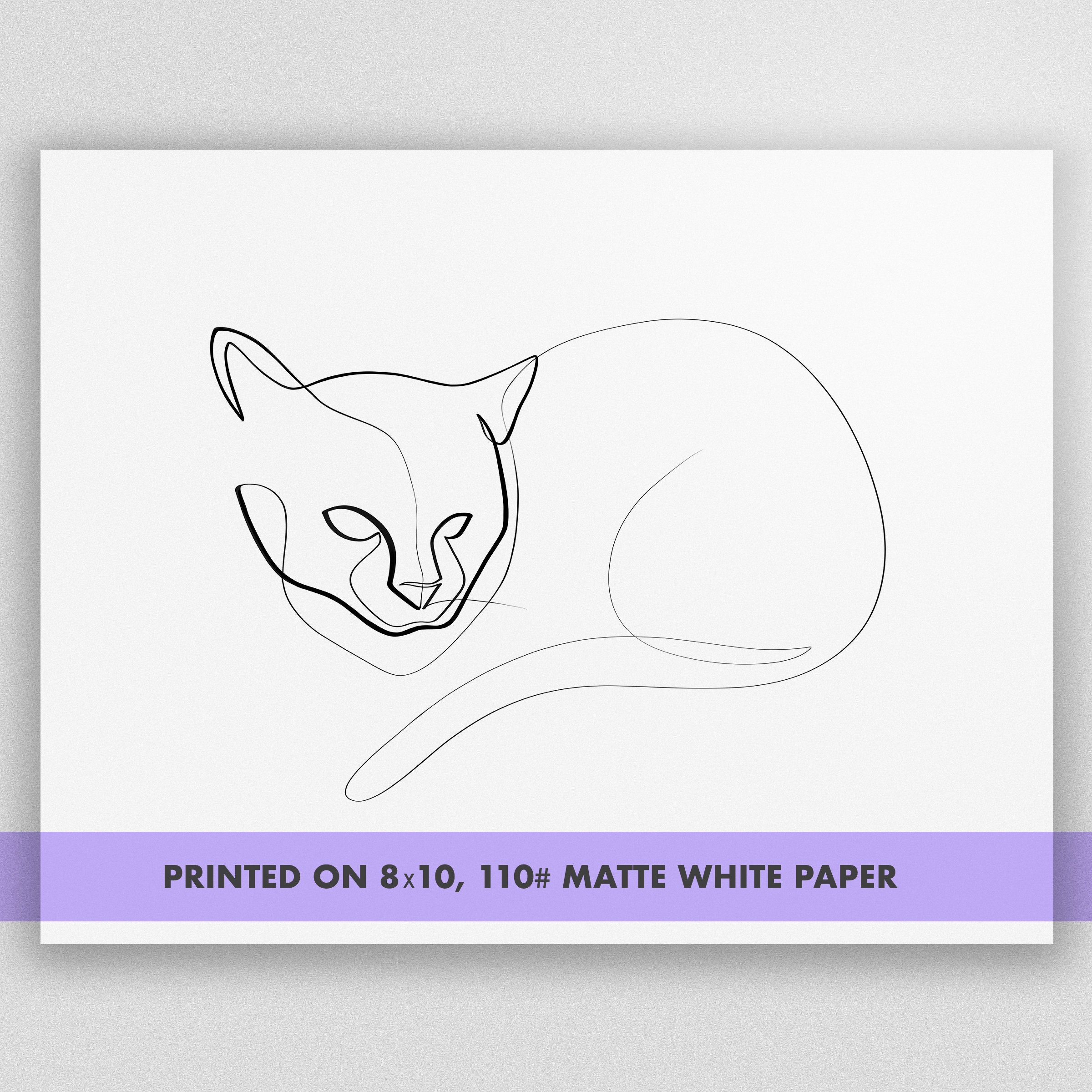 Custom Cat Portrait One Line Drawing Minimal Cat Line Art - Etsy