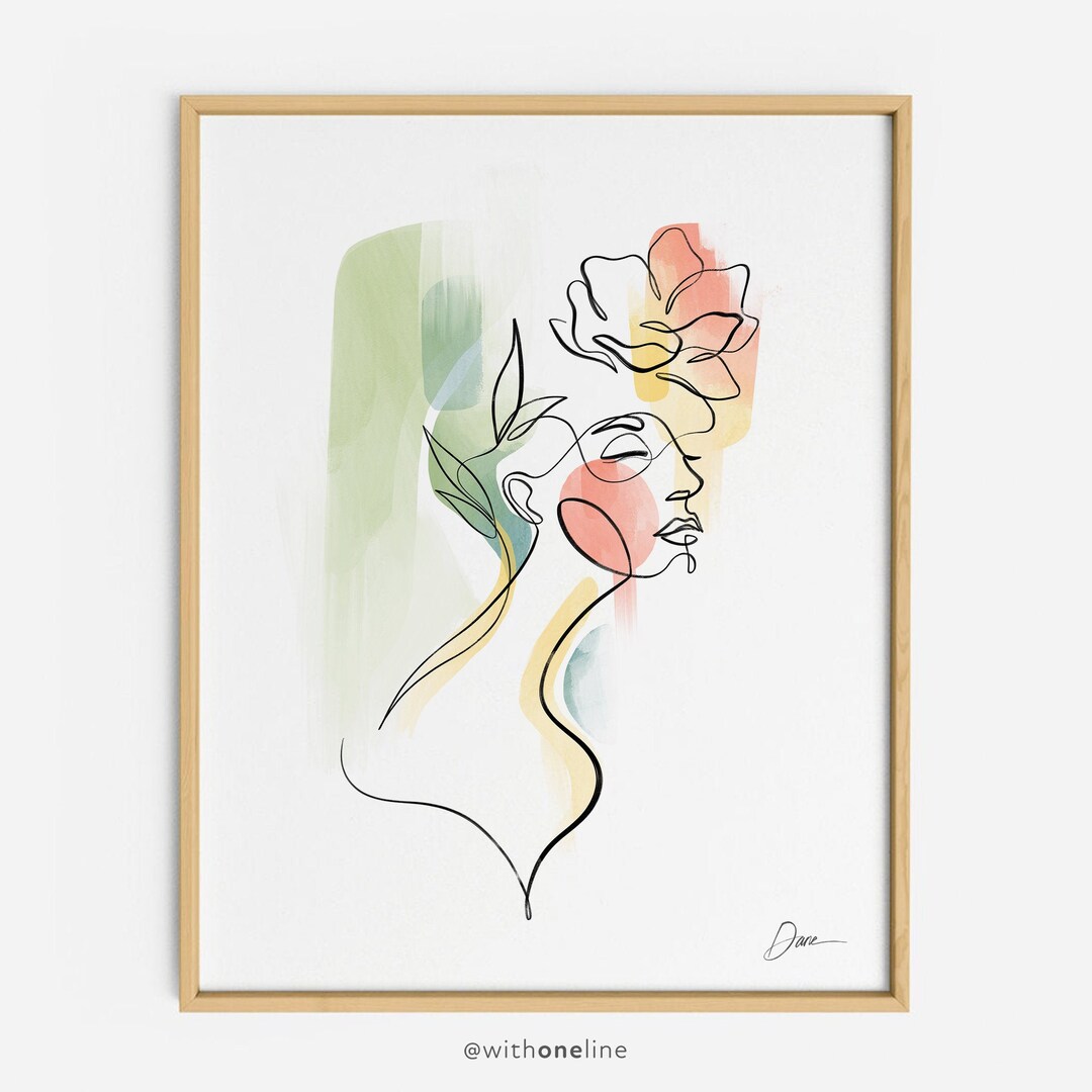 Flower Watercolor Art Print, Plant Lady, Flowerhead Femme by ...
