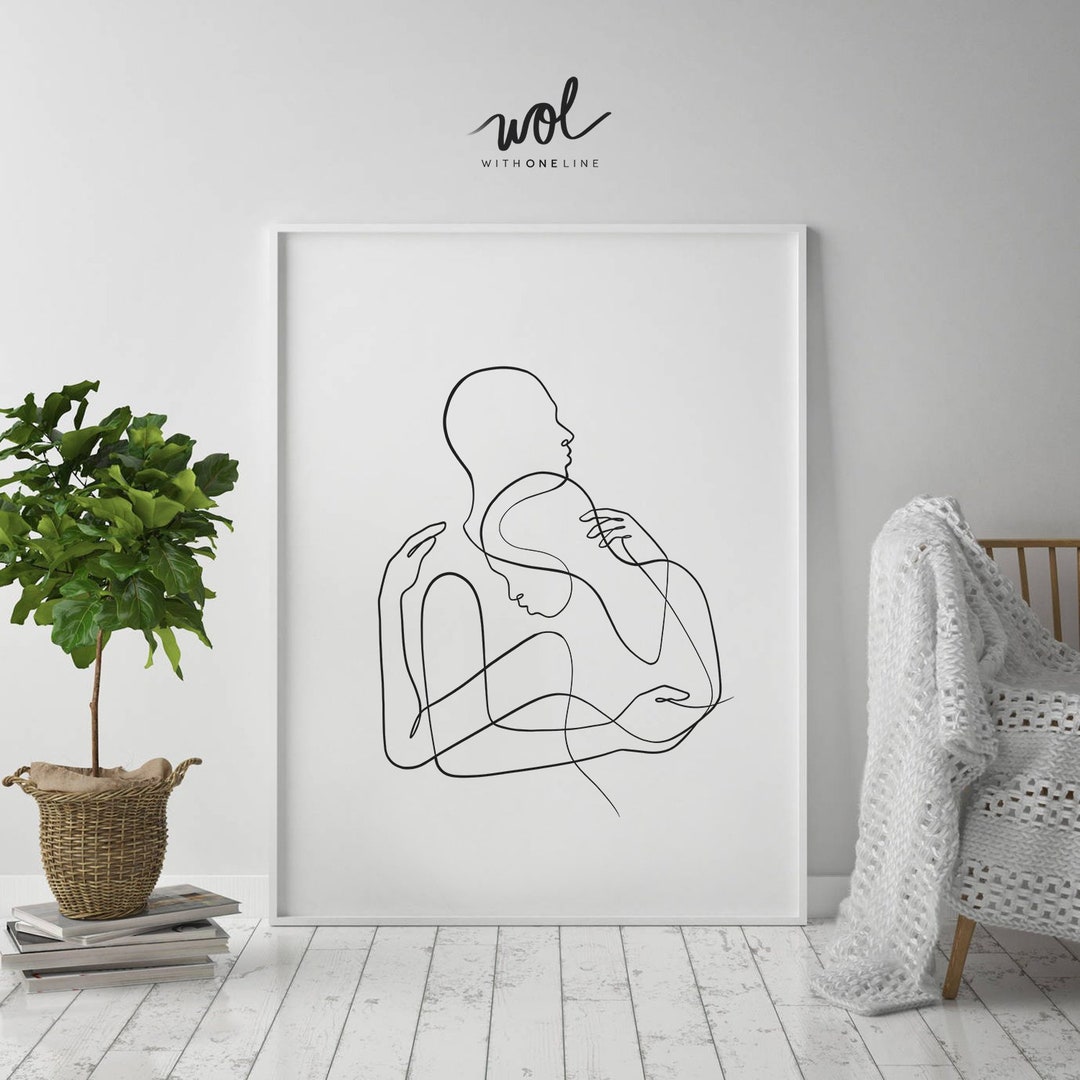 Printable Minimal Line Art, Minimal One Line Drawing, Minimal Design ...