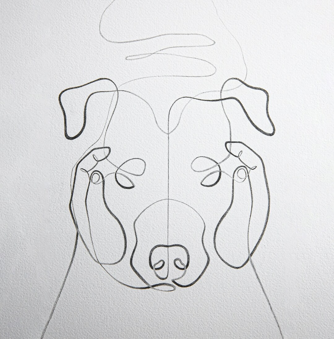 Original Pencil Drawing of Dog and Human Hands Original Wall - Etsy