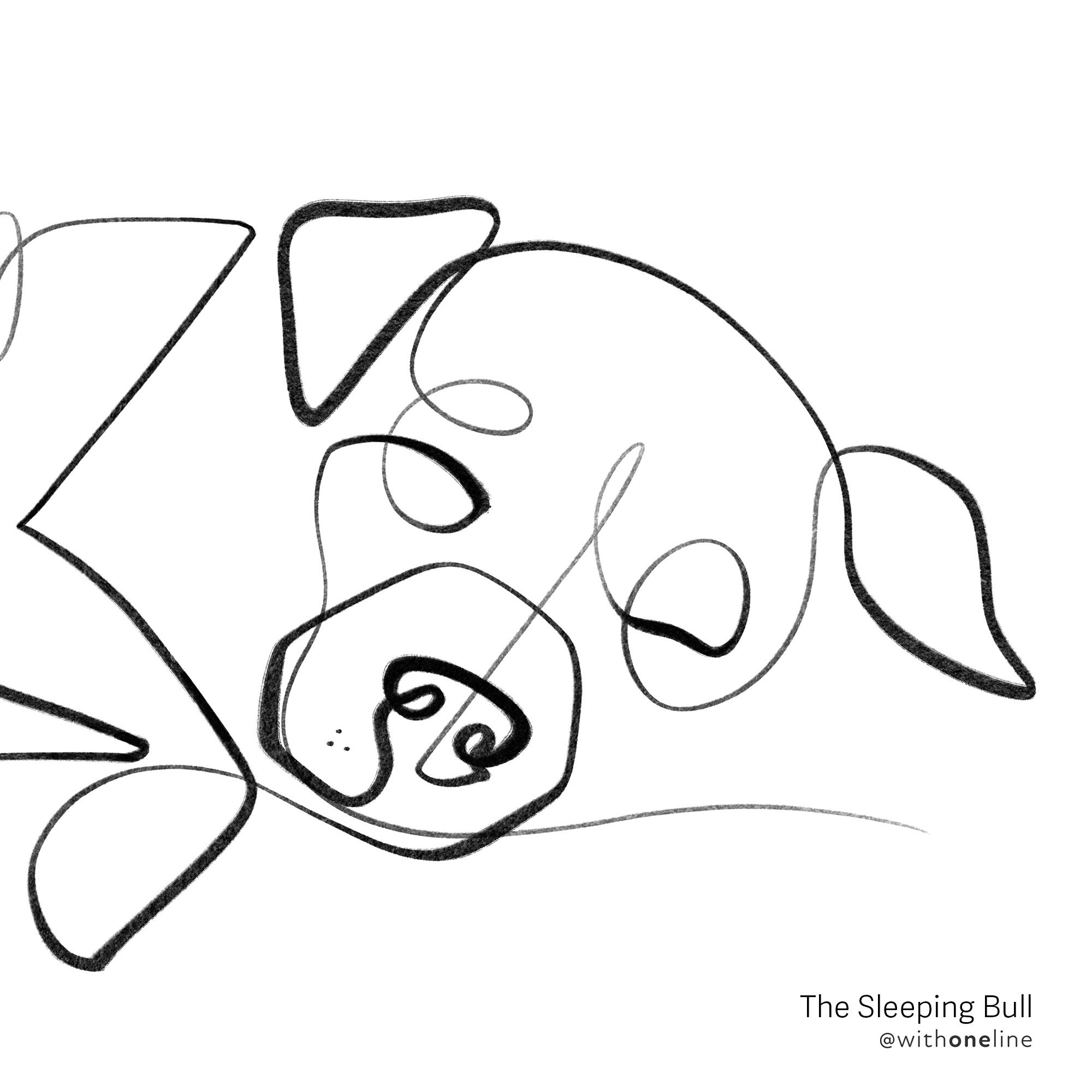 PITBULL DOG Wall Art Decor Pittie One Line Dog Drawing Pit - Etsy