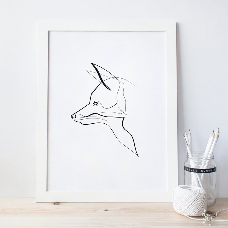 Minimal Fox Art Digital Download Printable Fox Fox Wall - Etsy Minimal Fox Art Digital Download Printable Fox Fox Wall - Etsy