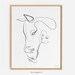 Abstract Horse Print Vintage Line Drawing Minimalist Art - Etsy