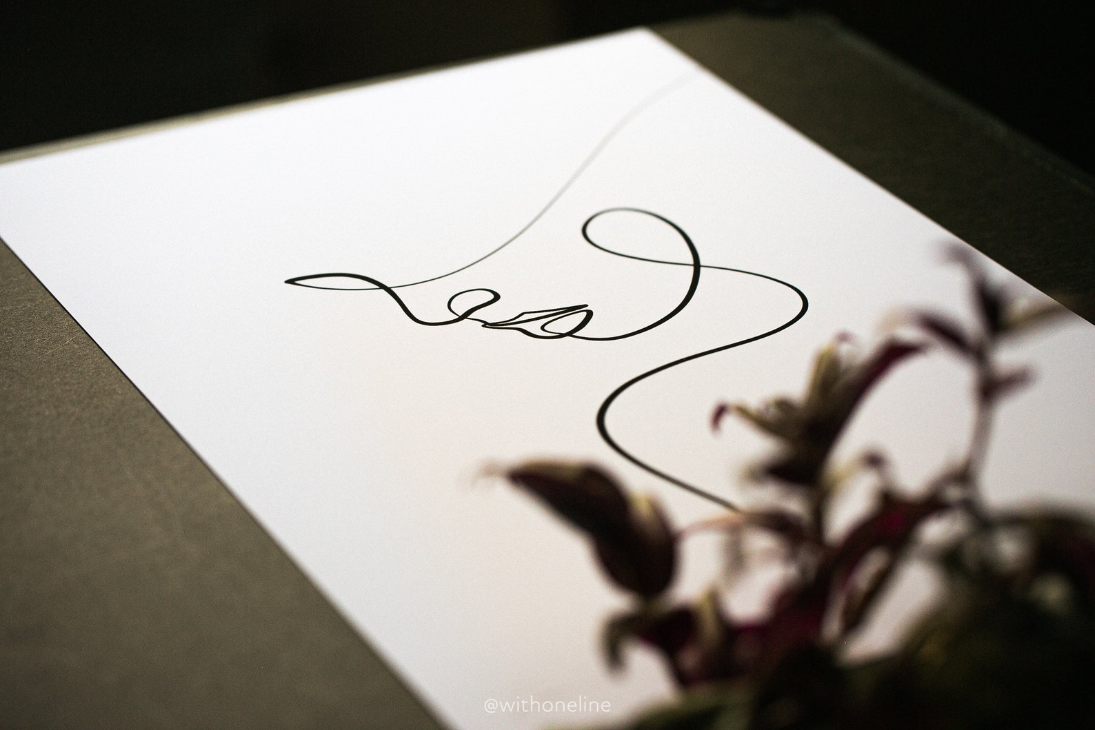 Woman Minimal Line Art Print Female Line Drawing Hand Signed Etsy Uk