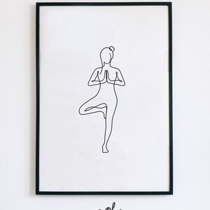 Yoga Print, Abstract Yoga Art, Line Art, Yoga Gift Ideas, Yoga Poses ...
