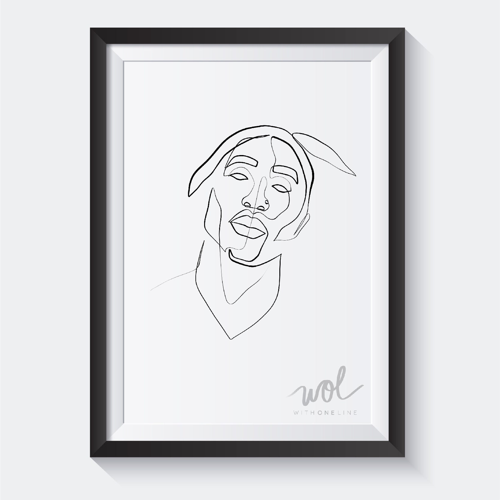 Tupac Shakur Art Print Instant Download Line Art Minimal One - Etsy Canada