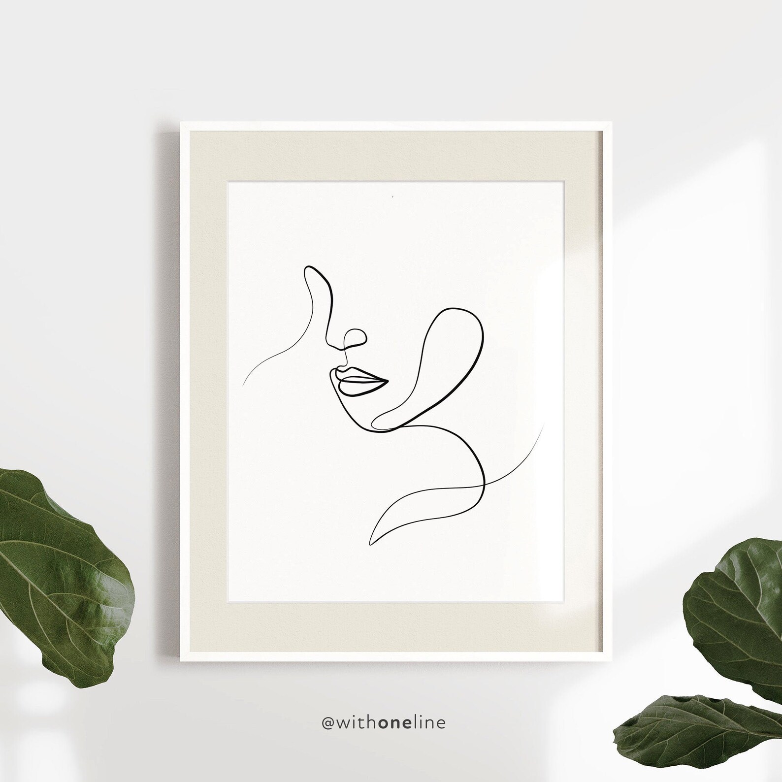 Single Line Face Art Print Minimalist Woman Line Drawing Etsy