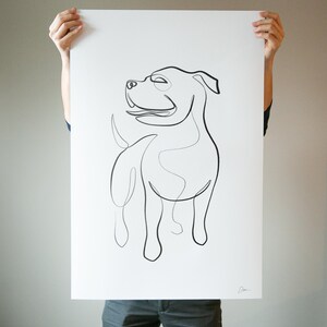 Staffordshire Bull Terrier | Staffy Art Print | Pitbull Dog Portrait ...