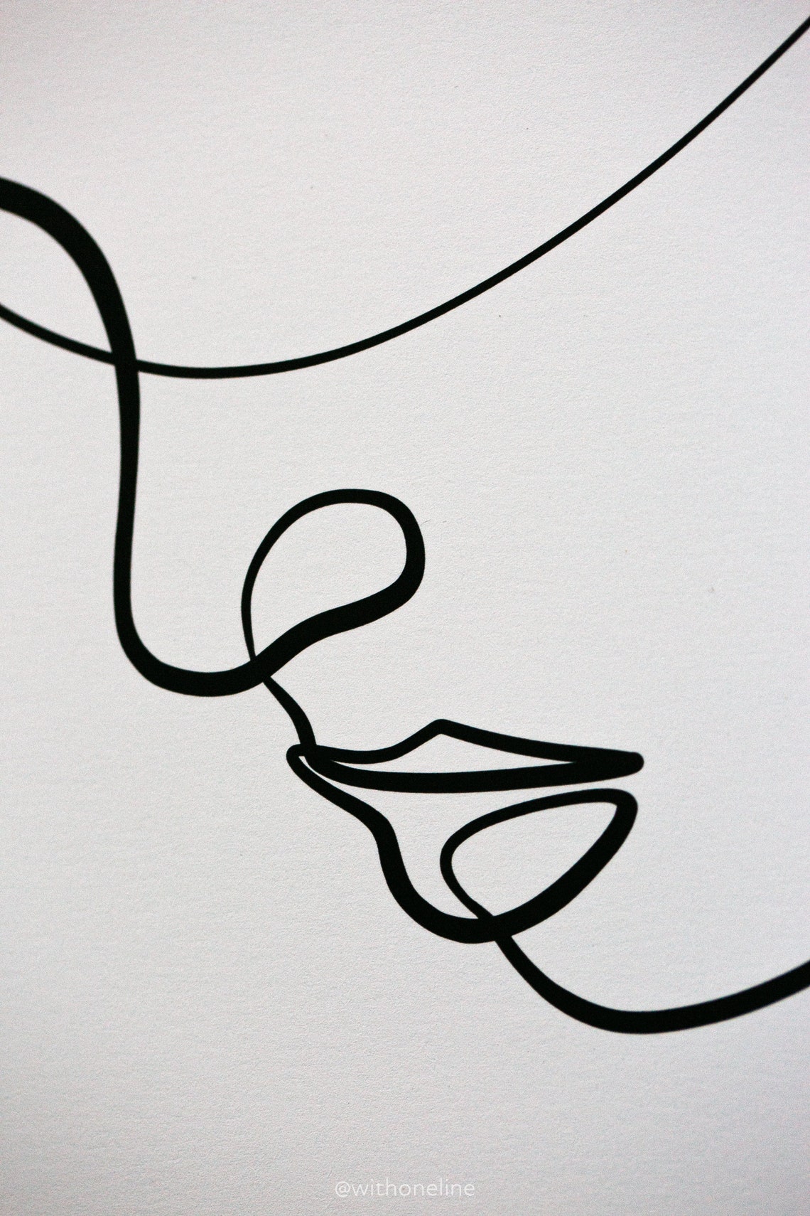 Woman Minimal Line Art Print Female Line Drawing Hand Signed Etsy Uk