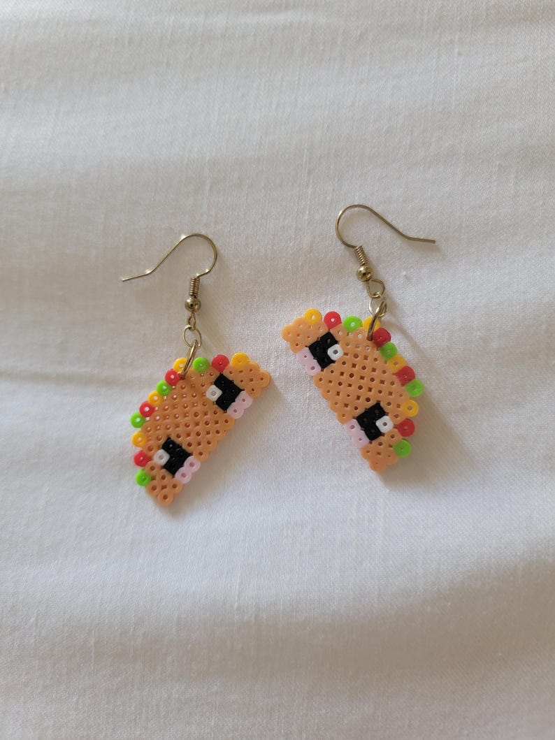 Mini Taco Perler Earrings - Etsy