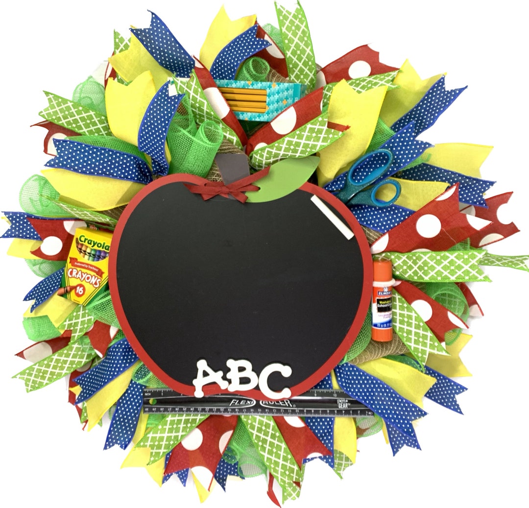Back to School, Teacher Appreciation, School Room, Door Wreath, Teacher ...