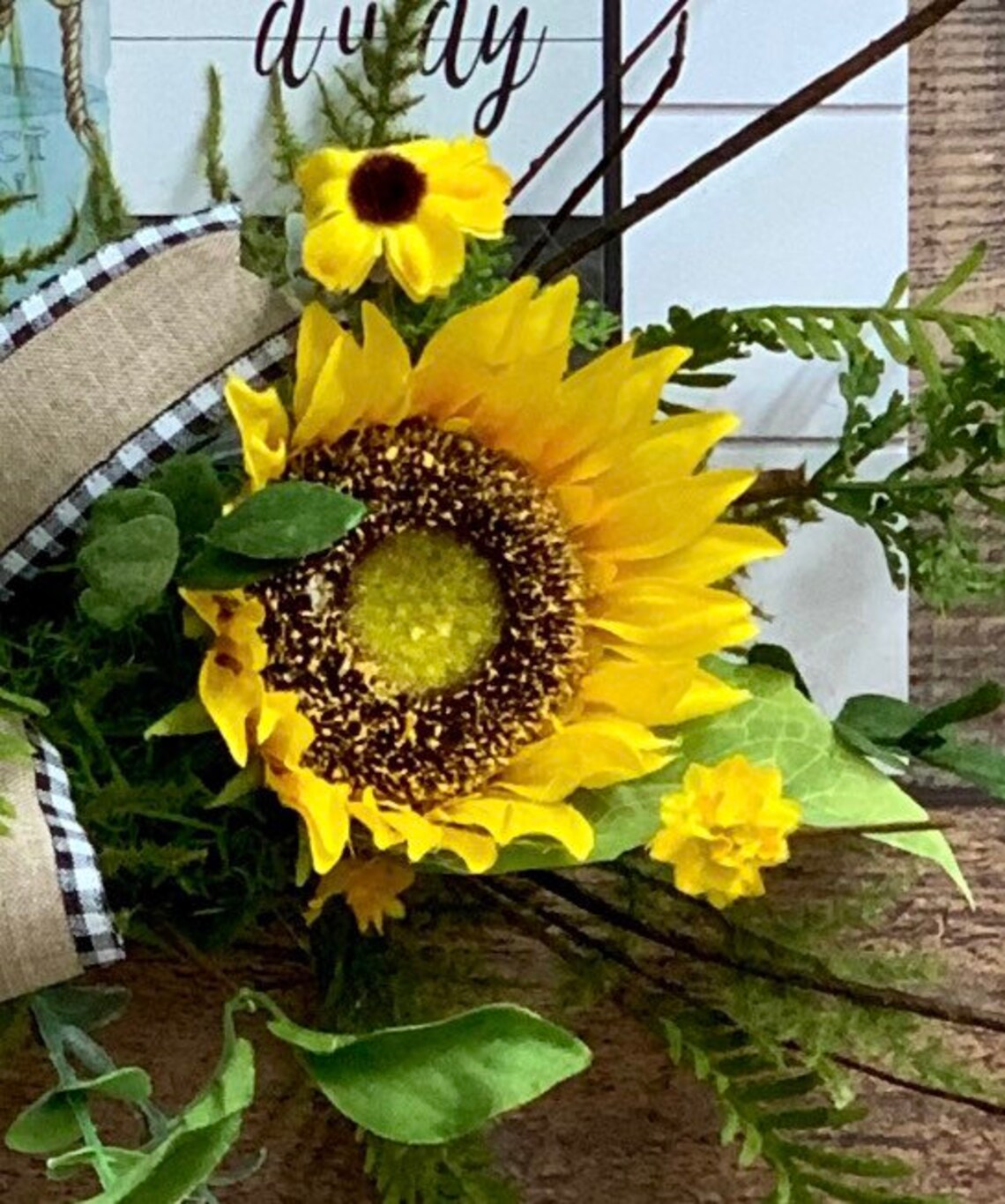 Fall Floral Door Hanger Sunflower Door Hanger Sunflower - Etsy
