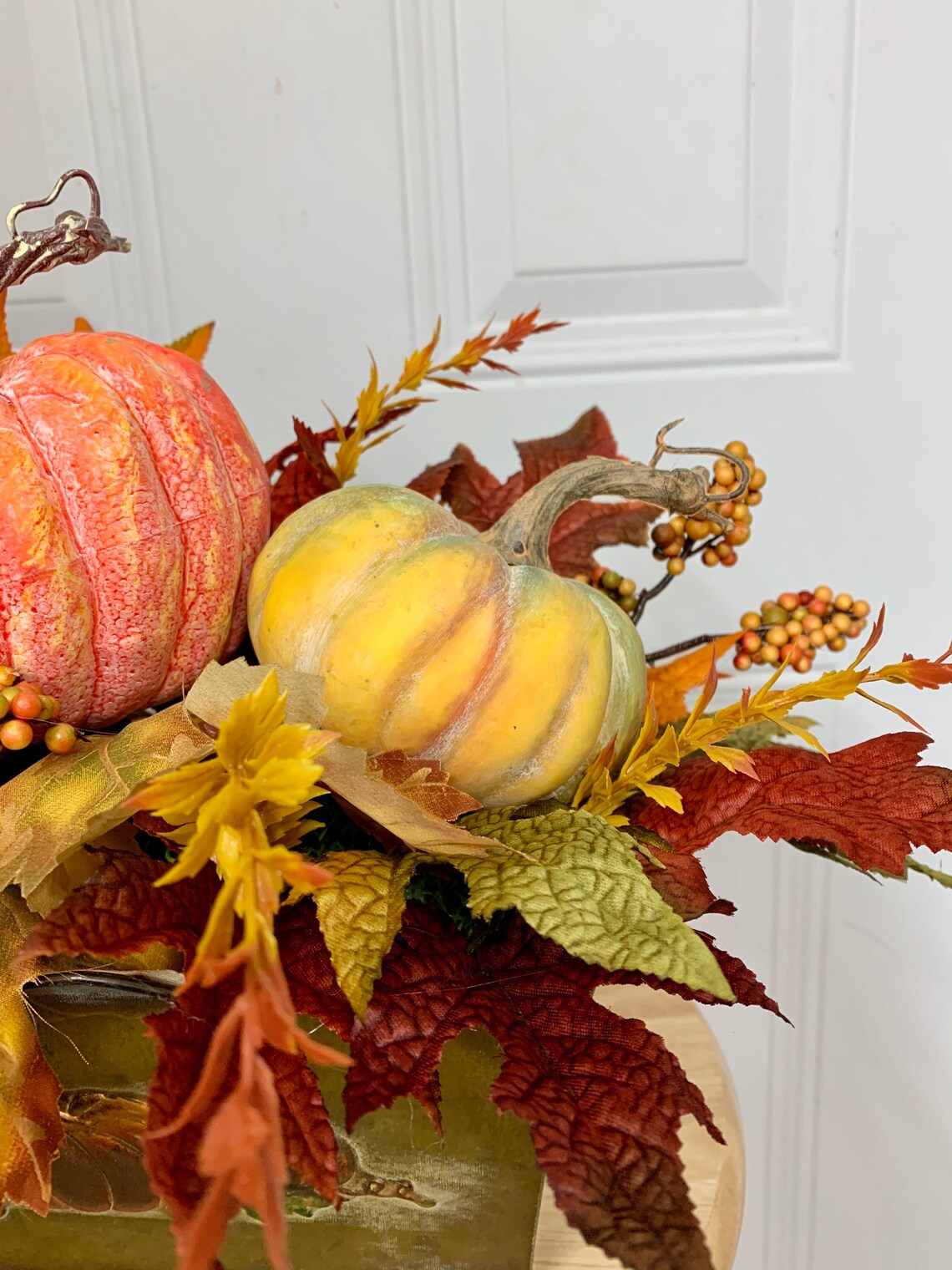 Fall Pumpkin Arrangement Fall Table Centerpiece Fall Pumpkin | Etsy
