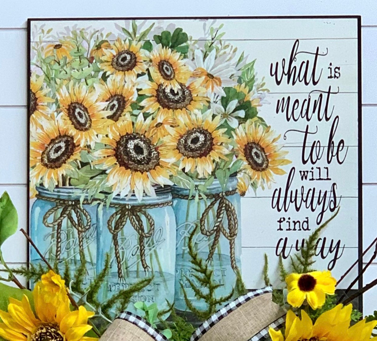 Fall Floral Door Hanger Sunflower Door Hanger Sunflower - Etsy