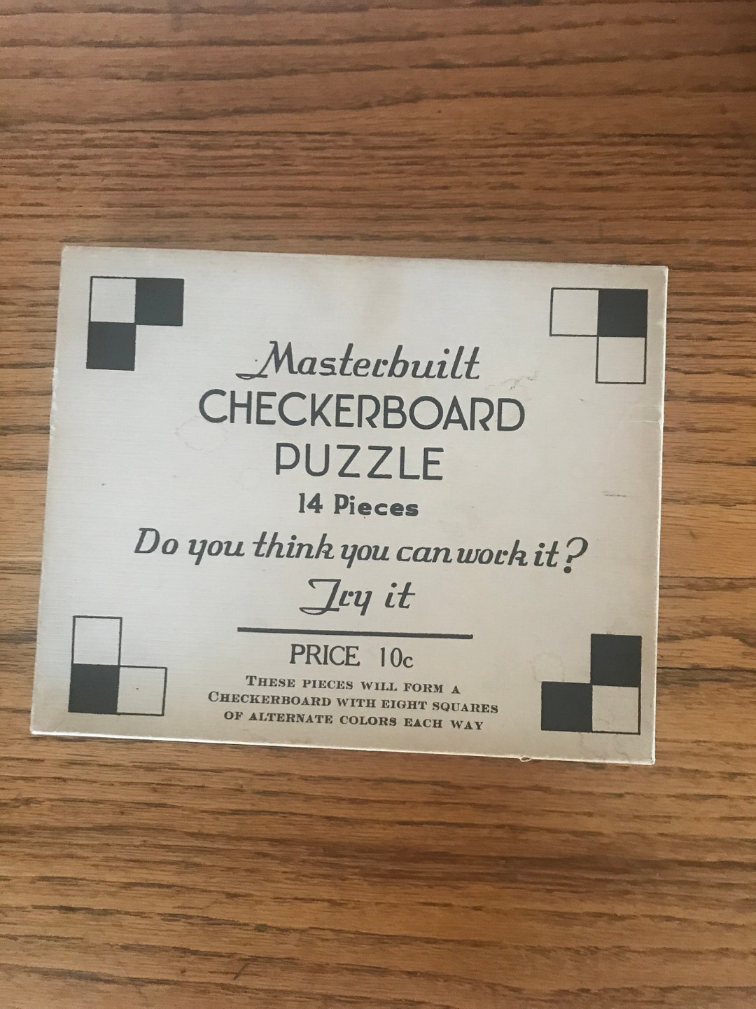Vintage Puzzle Checkerboard Game Masterbuilt - Etsy