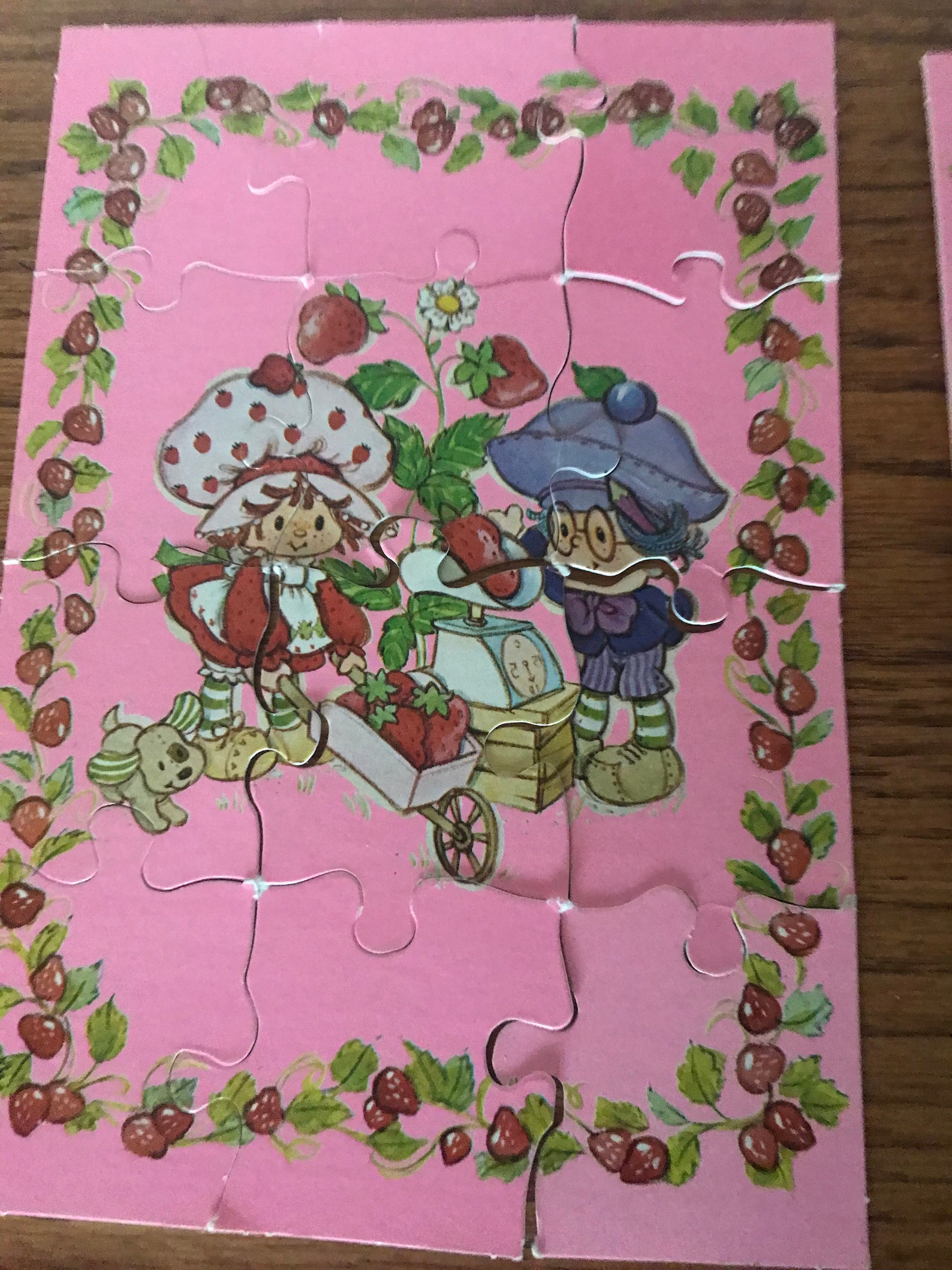 Strawberry Shortcake Cardboard Puzzles Set of Six - Etsy