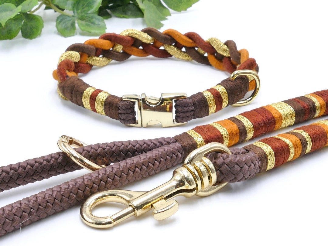 Autumn Sparkle Dog Collar and Leash Set Handmade to Order - Etsy UK