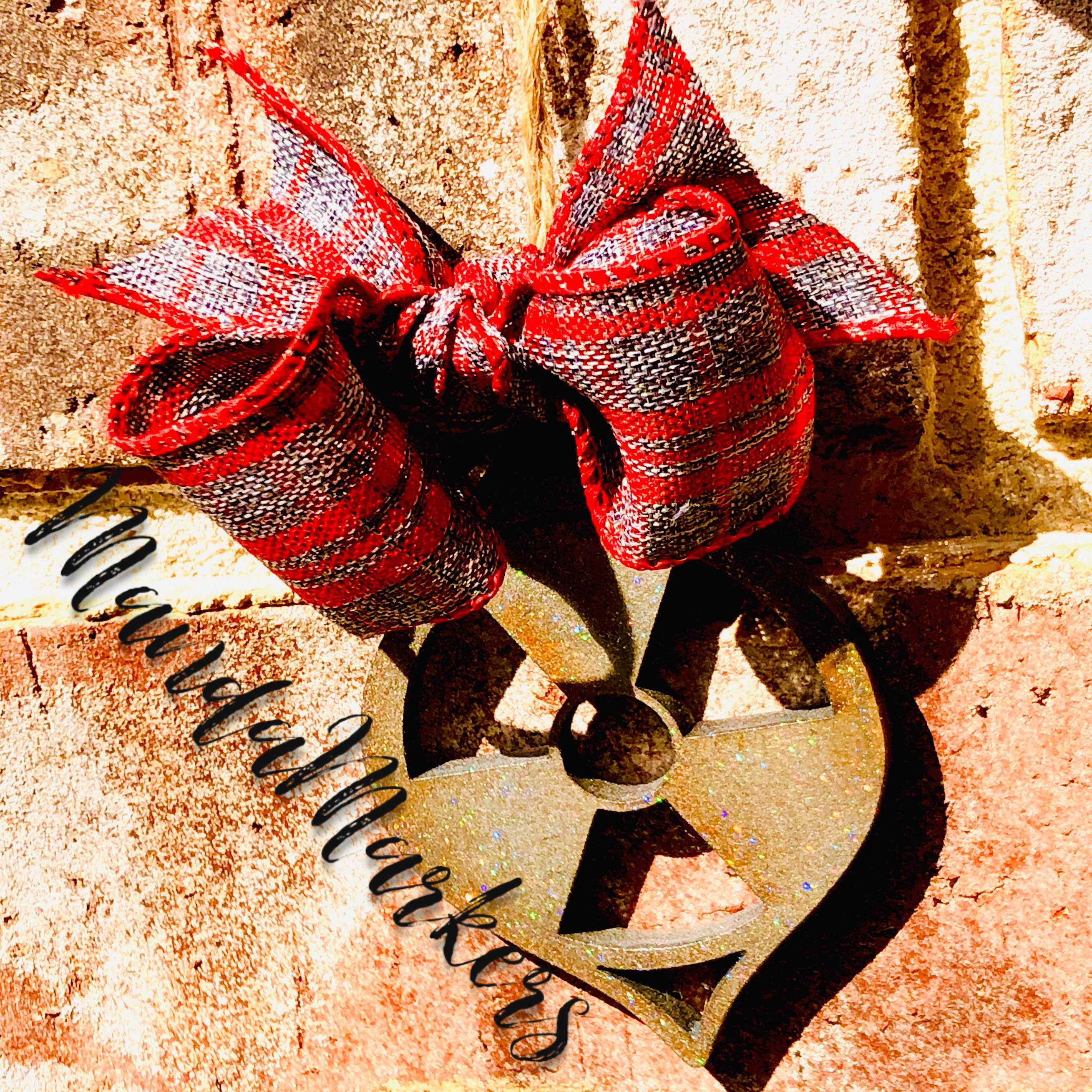 Radiation Symbol Ornament in Rustic Silver With Sparkles | Etsy