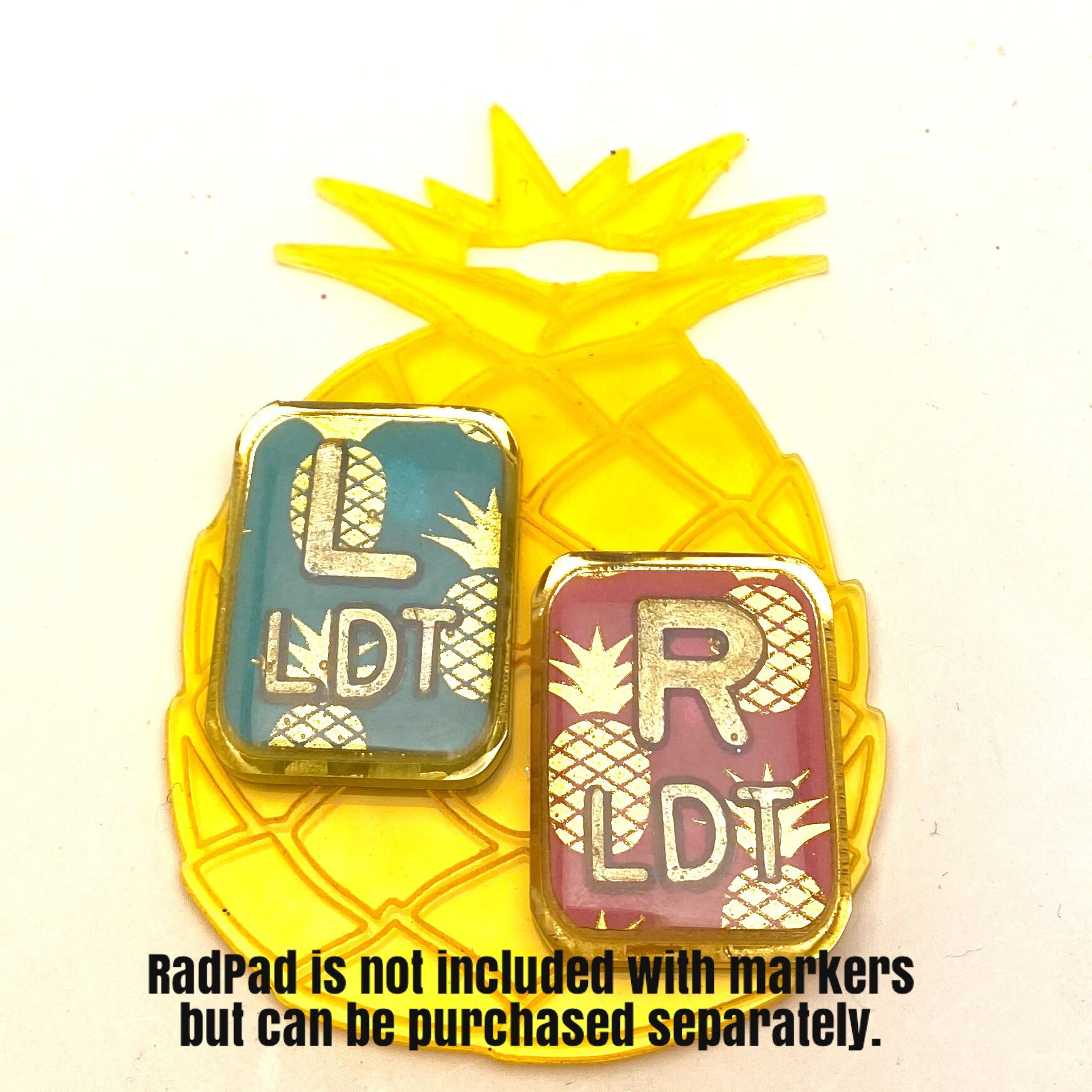 Gold Foil Pineapple Xray Markers Customized with Initials | Etsy
