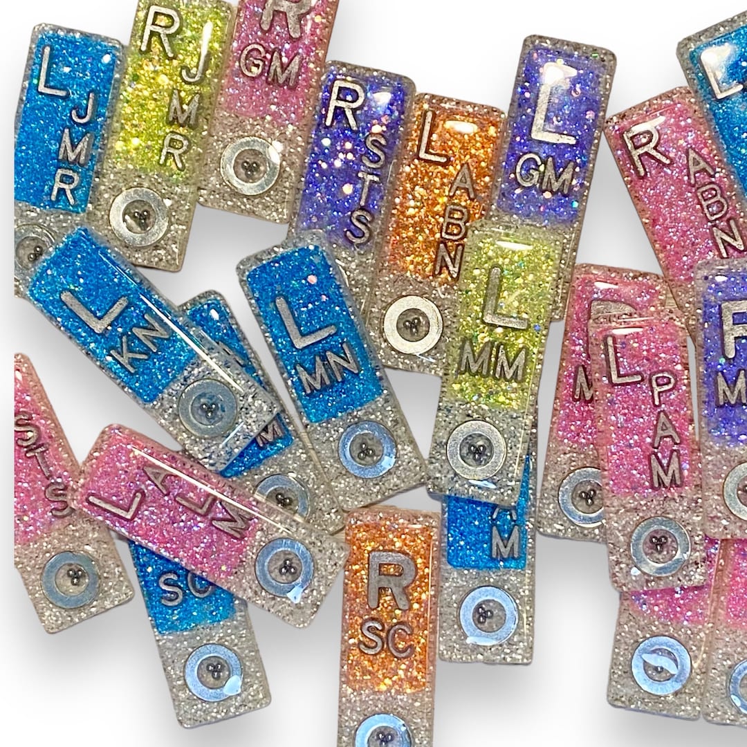 BB Position Bead White Glitter Base Neon Xray Markers Customized With 2 ...