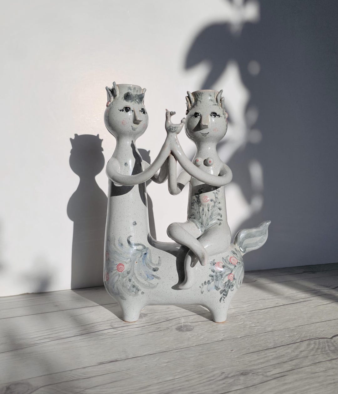 Bjorn Wiinblad, 1959 Centaur and Dryad Candleholder Sculpture, Signed ...