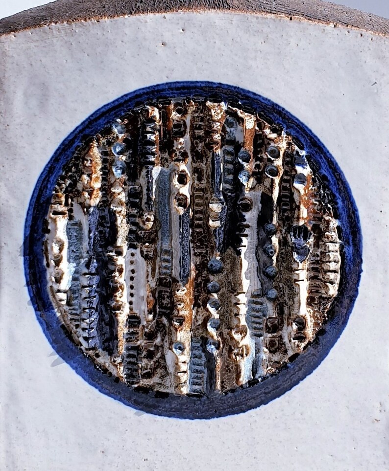 Vintage Studio Pottery Contemporary Textured Relief Contrast - Etsy UK