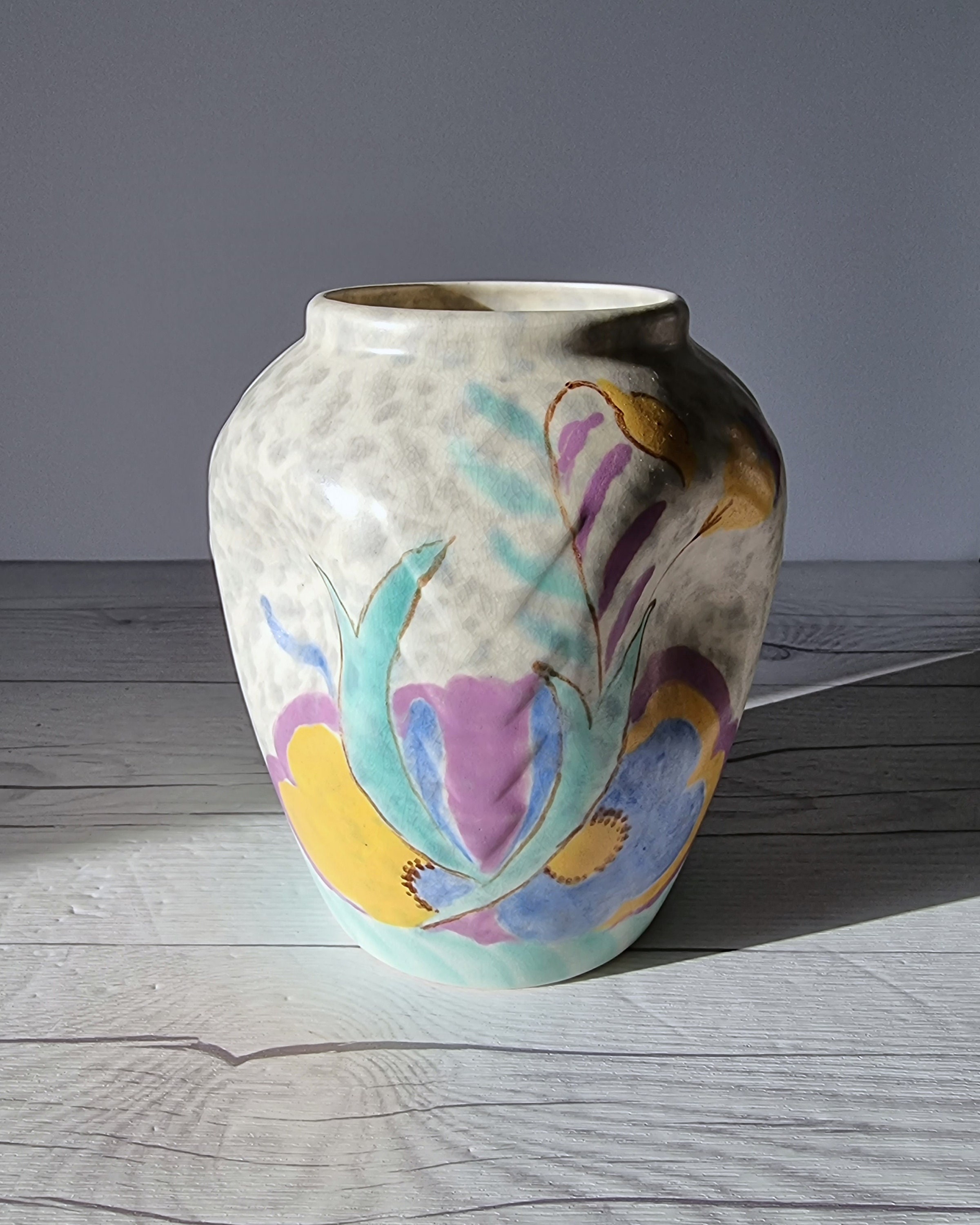 Beswick Pottery, Ciro Series, Art Deco Ruskin-style Dimpled Vase With ...