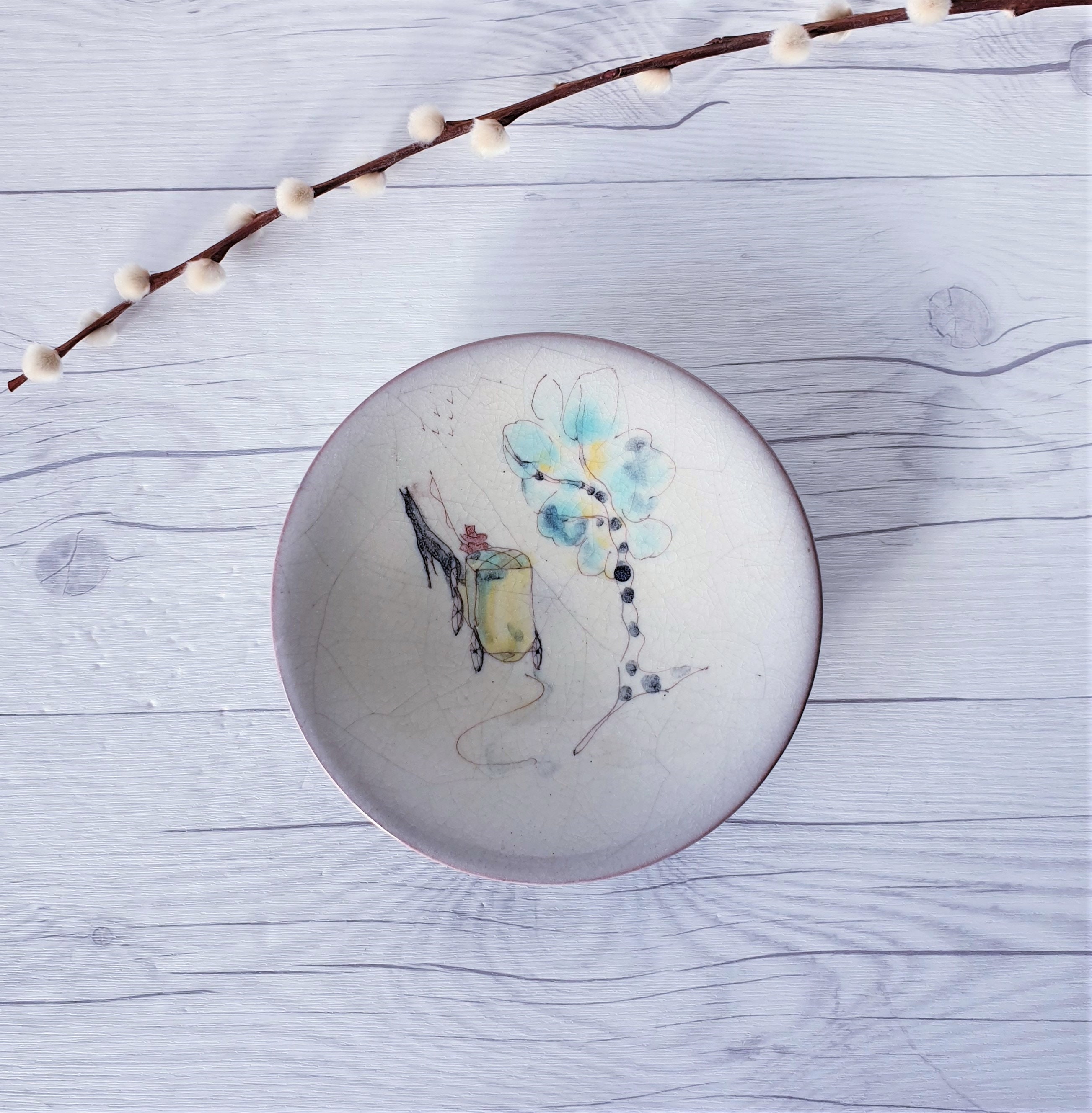 Vintage Dutch Studio Pottery Hand Painted / Illustrated Horse and ...