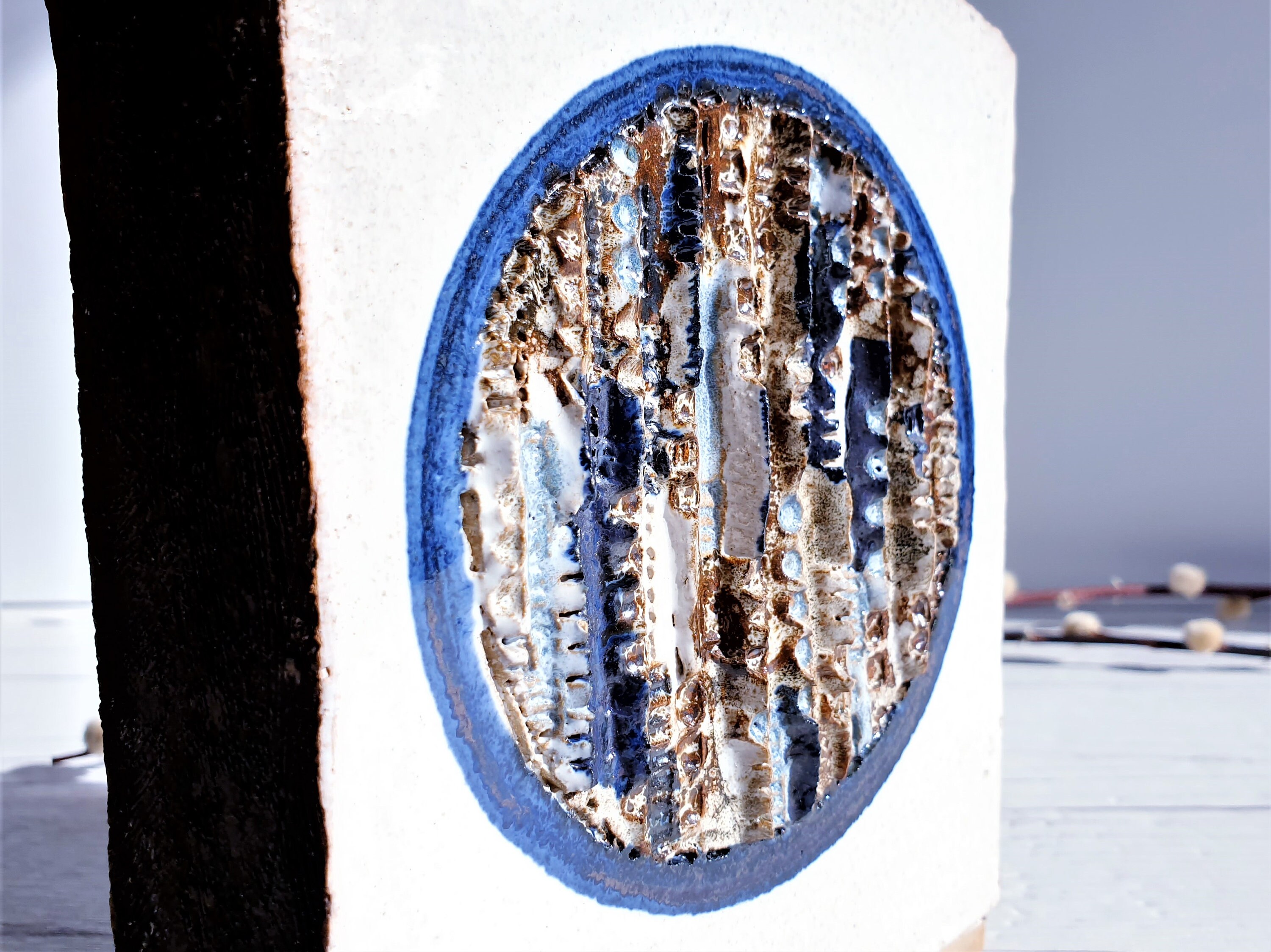 Vintage Studio Pottery Contemporary Textured Relief Contrast - Etsy UK