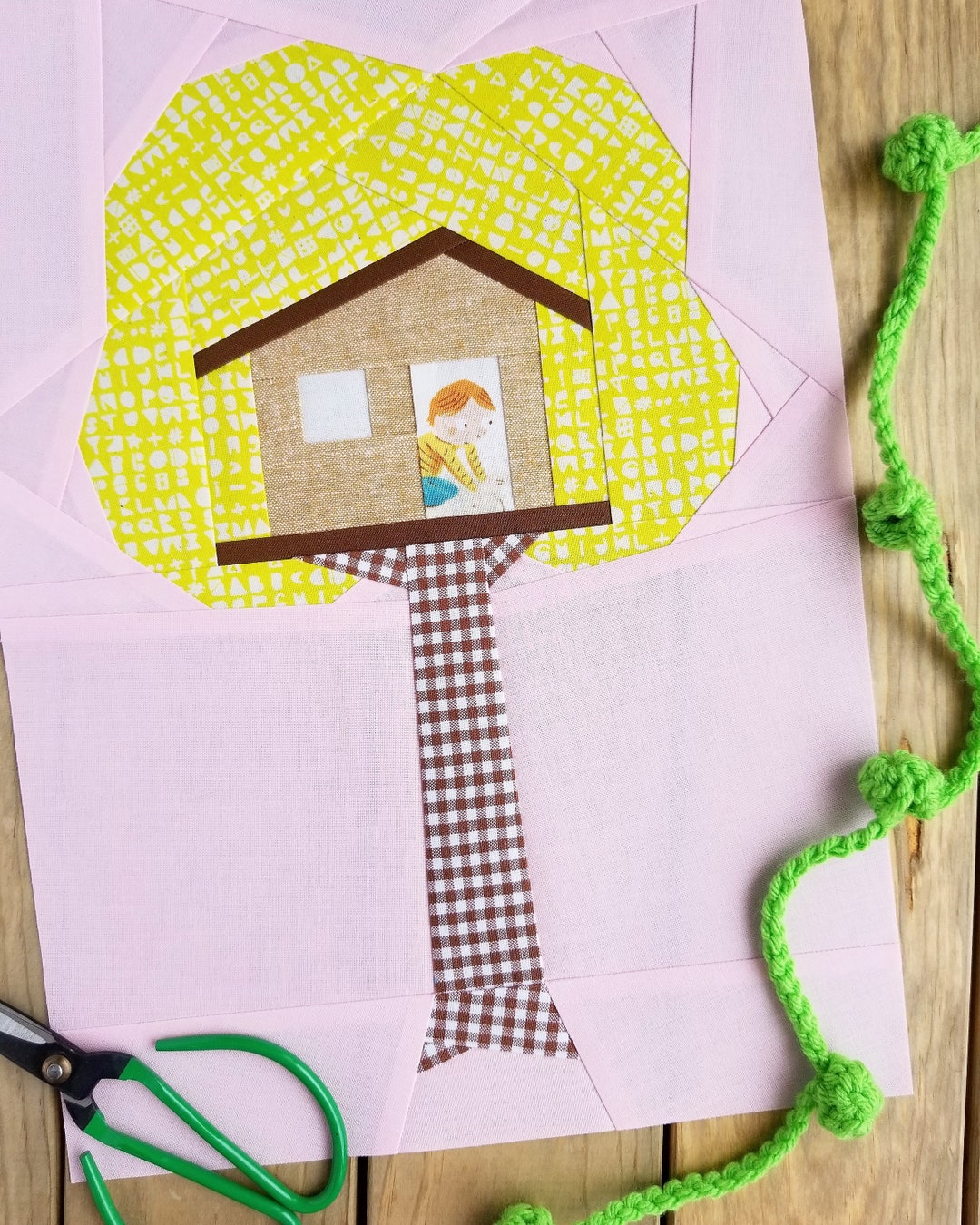 Tree House Paper Piecing Pattern, PDF - Etsy