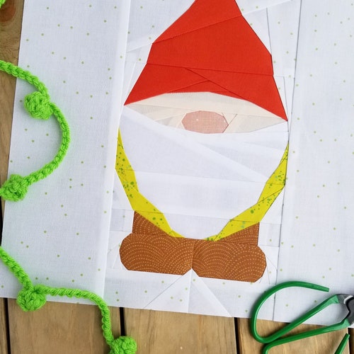 HEARTY GNOME Paper Pieced Block Pattern in PDF - Etsy