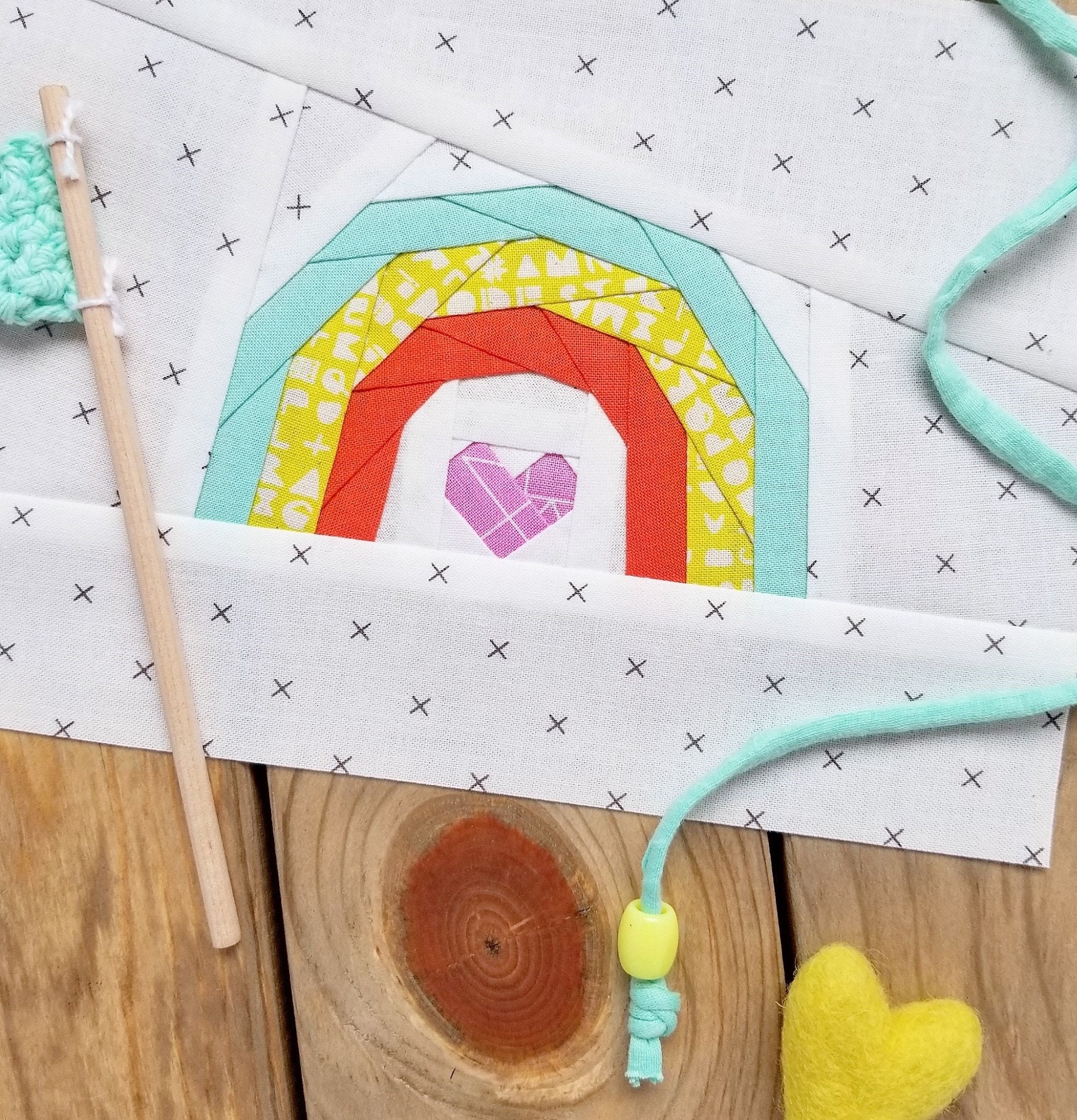 Rainbow & Heart Paper Piecing Pattern PDF - Etsy Canada