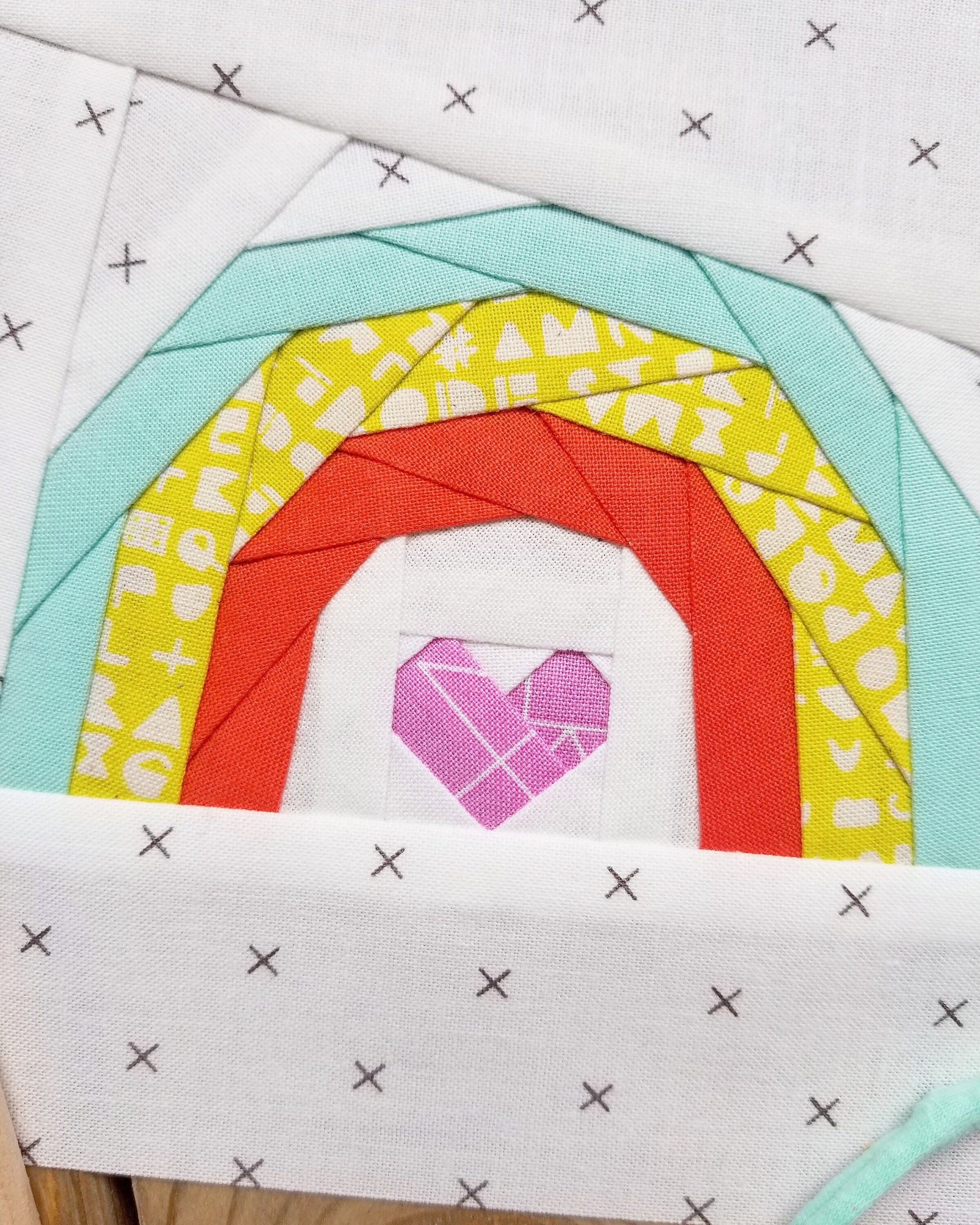 Rainbow & Heart Paper Piecing Pattern PDF - Etsy