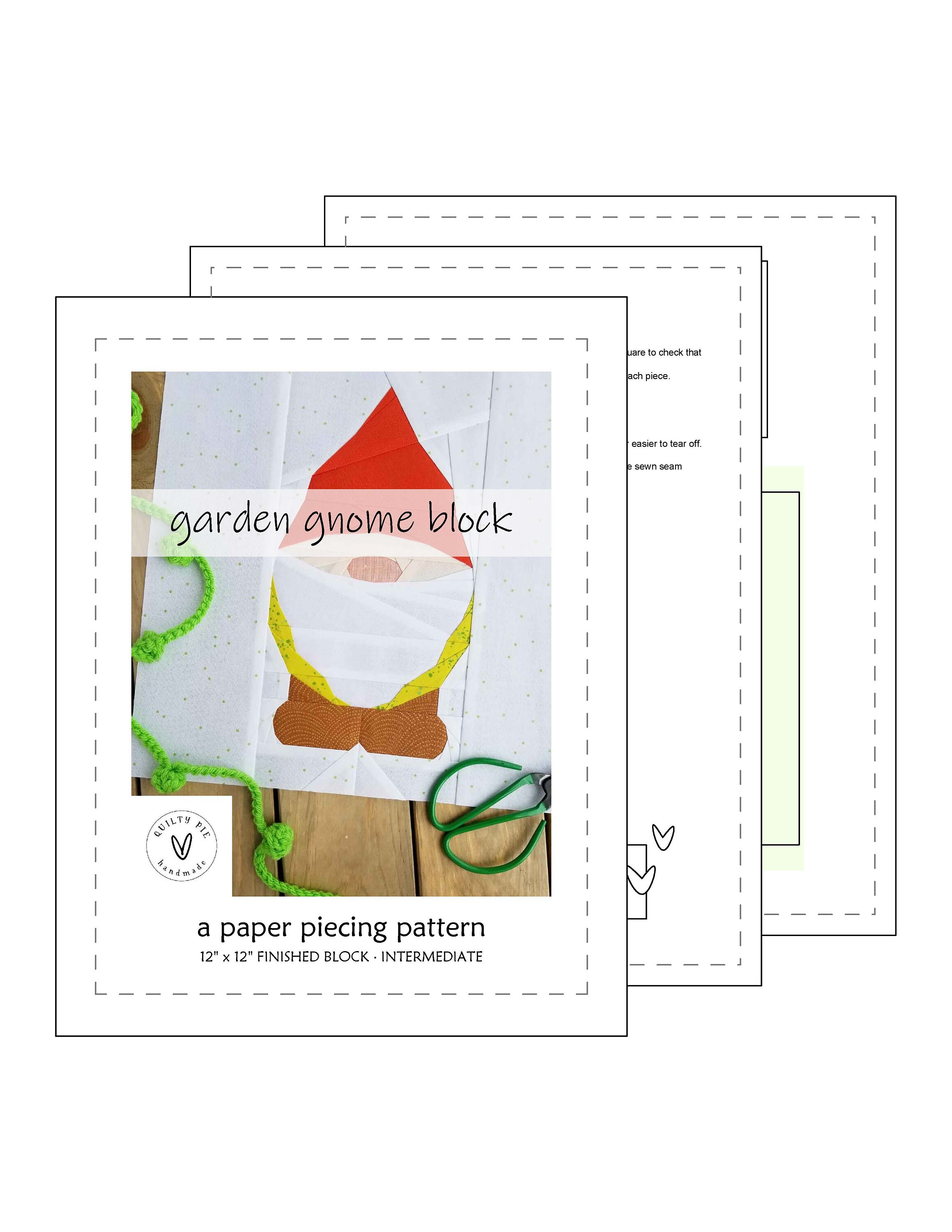 Gnome Paper Piecing Pattern PDF - Etsy