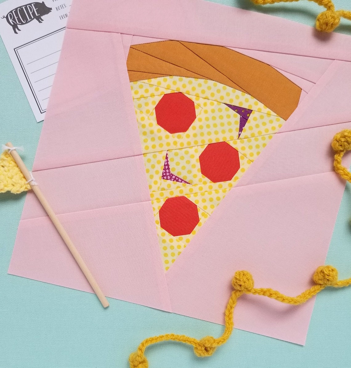 Pizza Slice Paper Piecing Pattern PDF - Etsy